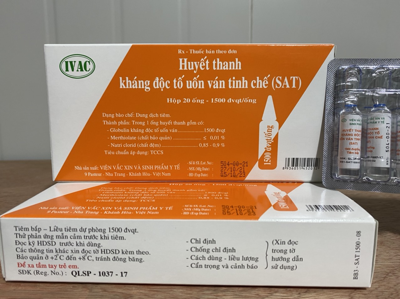 Huyết thanh kháng độc tố uốn ván tinh chế (SAT)